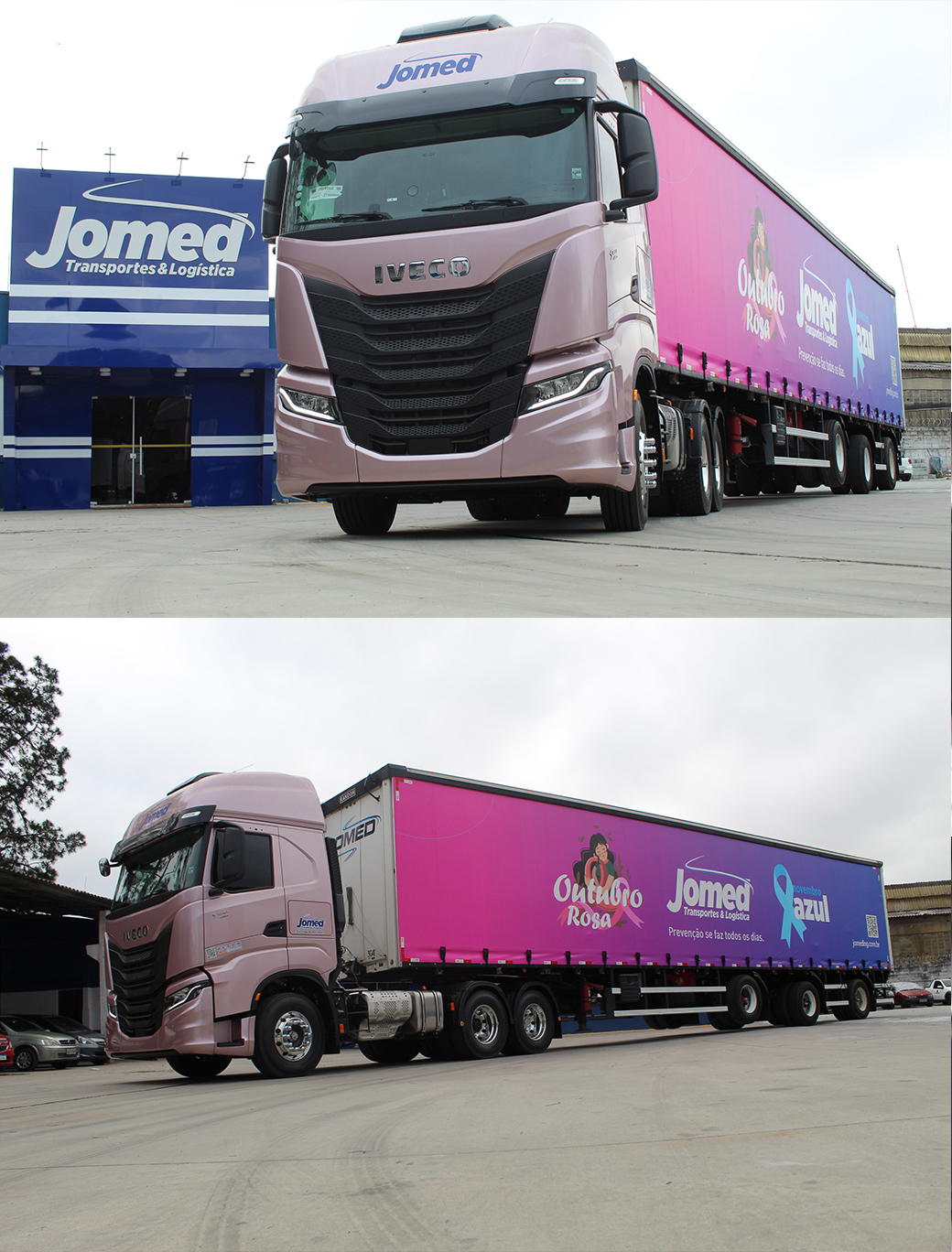 Envelopamento Carreta – Outubro Rosa – Jomed News